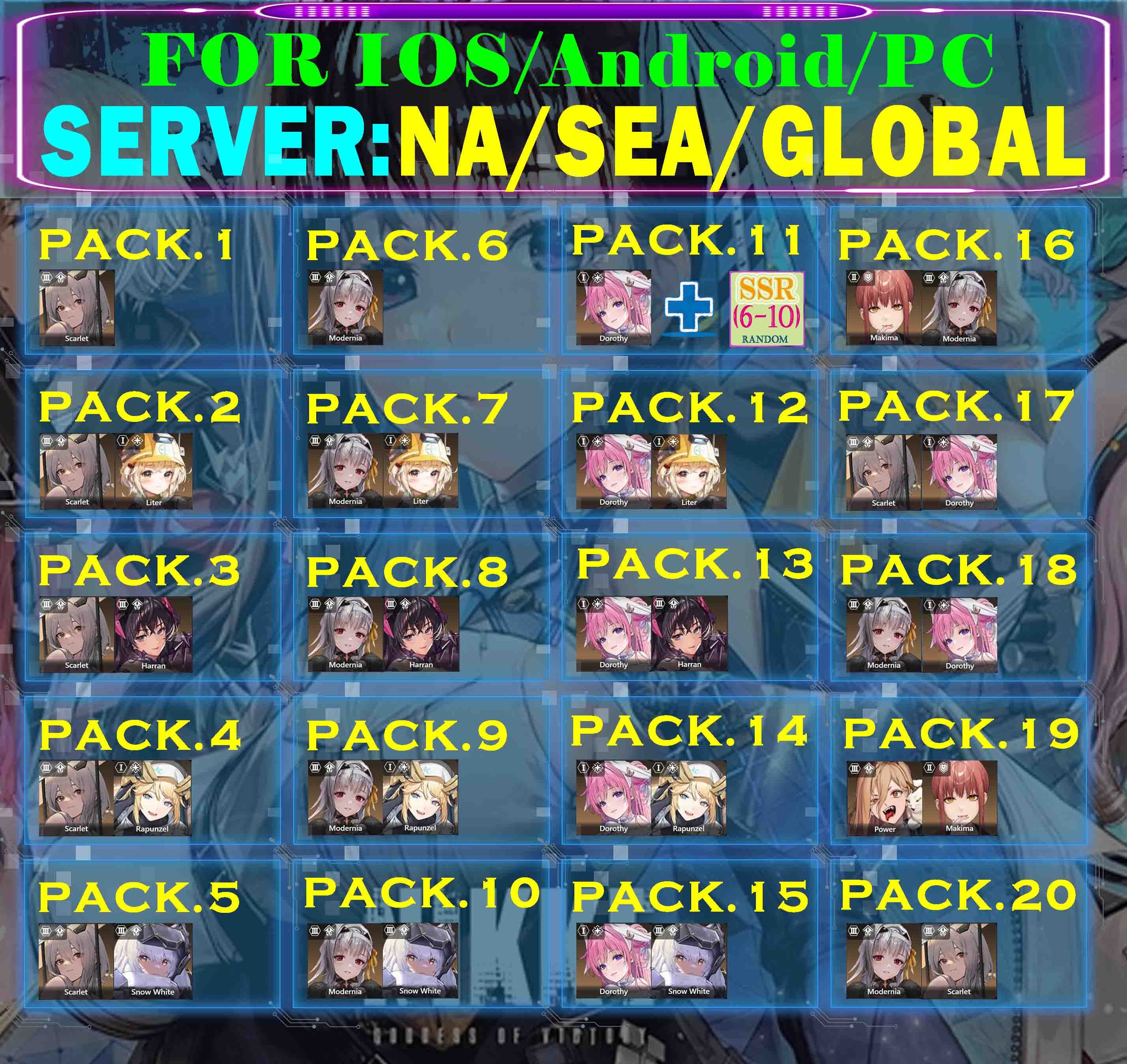 Goddess of Victory: Nikke All Server Pick Your Desire 5 ⭐SERVER:GLOBAL ...